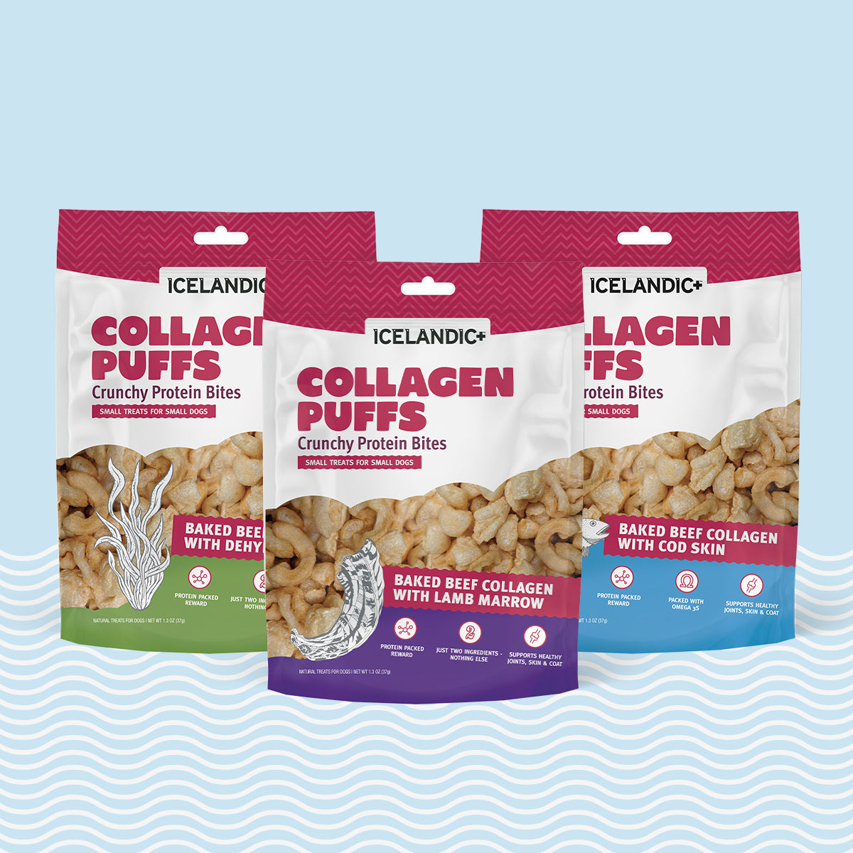 Beef Collagen Small Puffs Treat Bundle – Icelandic+