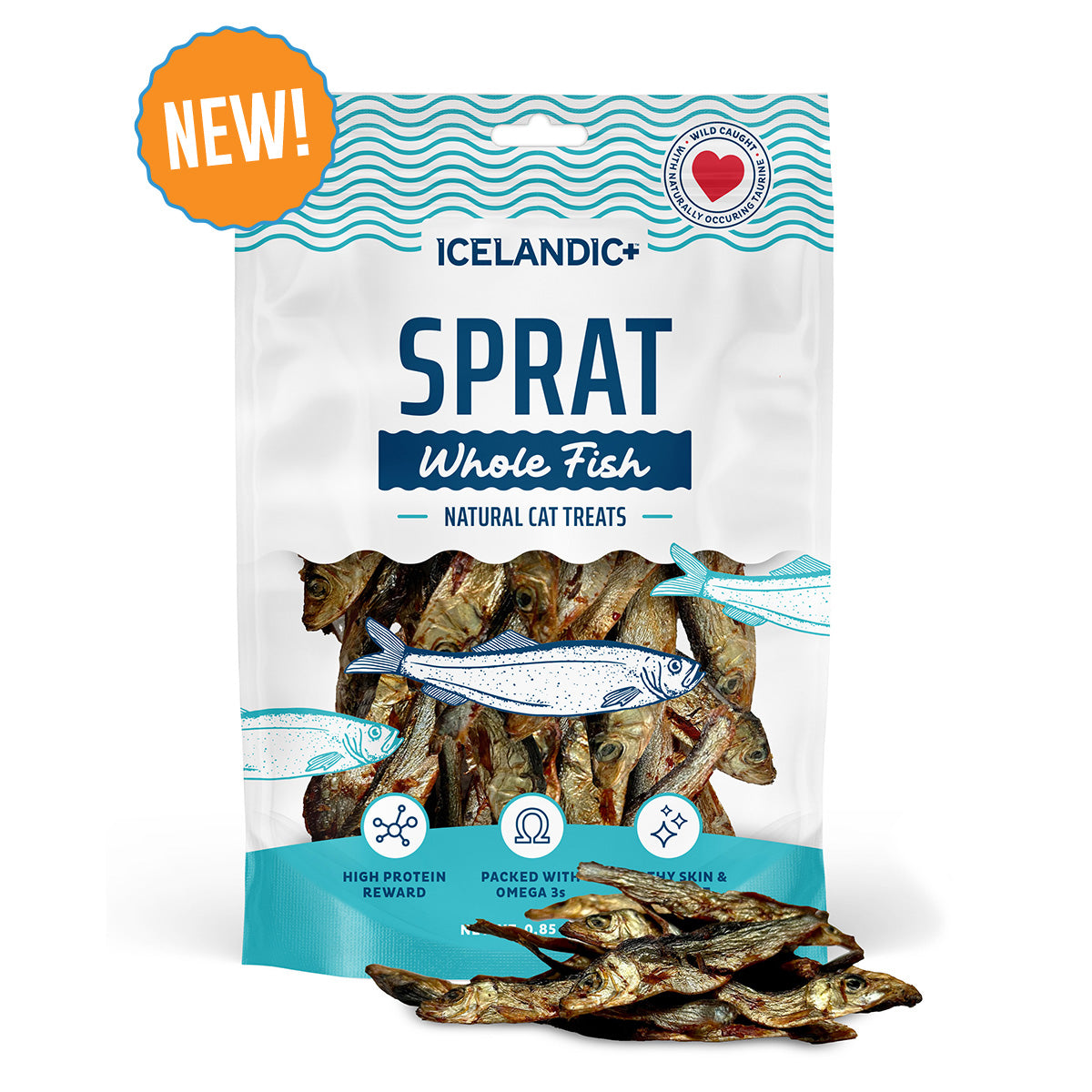 Sprat Whole Fish Cat Treats – Icelandic+