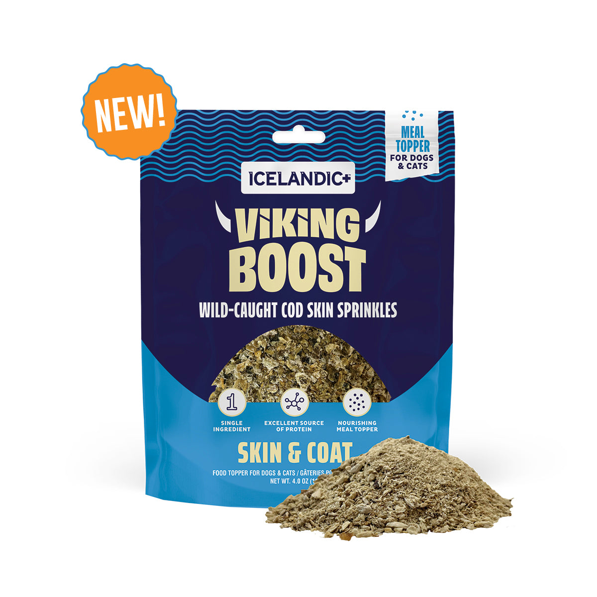 Viking Boost Wild-Caught Cod Skin Sprinkles for Skin & Coat – Icelandic+